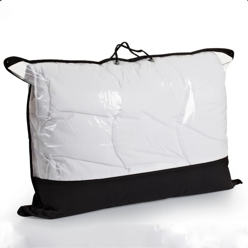 Custom Vinyl Pvc Plastic Clear Pillow Zipper Packaging Bag With Handle ...
