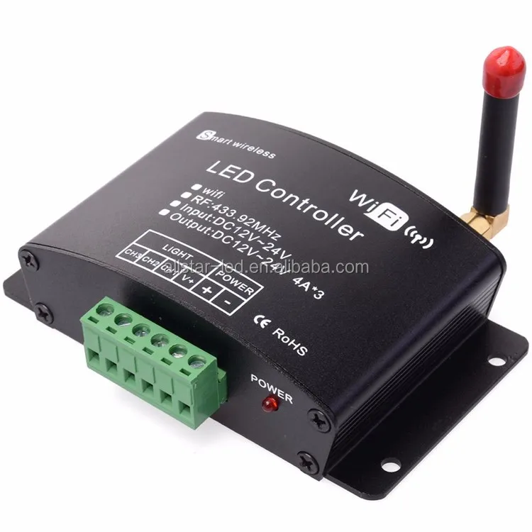Dc12-24v 4a/ch Rgb Wifi Led Controller Rf Touch Remote Control ...