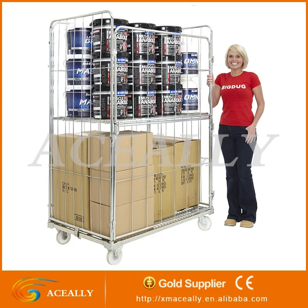 Heavy Duty Stackable Roll Cage Trolley - Buy Roll Cage,Stackable Cage ...