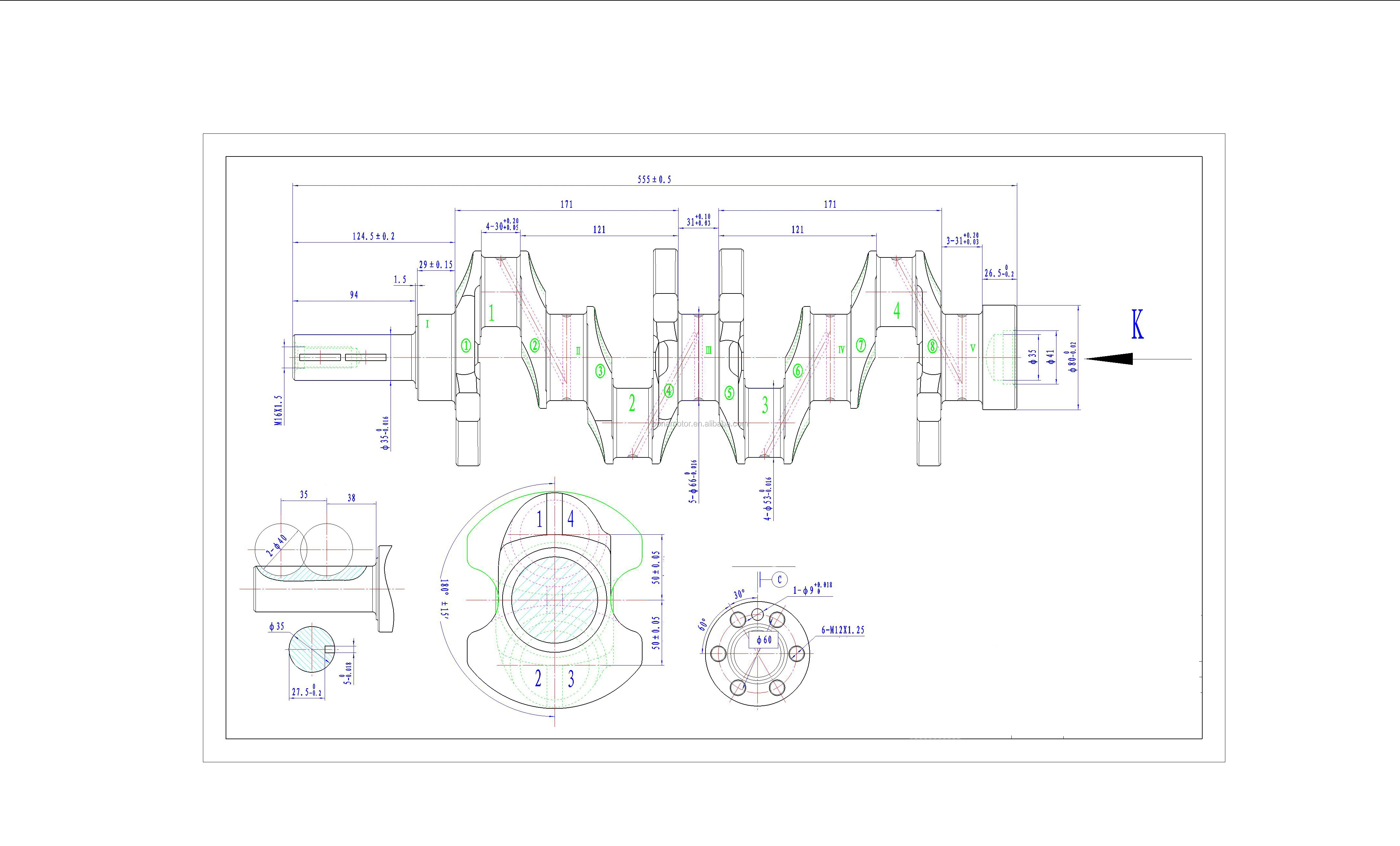 Engine Parts for HYUNDAI Starex D4BB - High Quality Crankshaft
