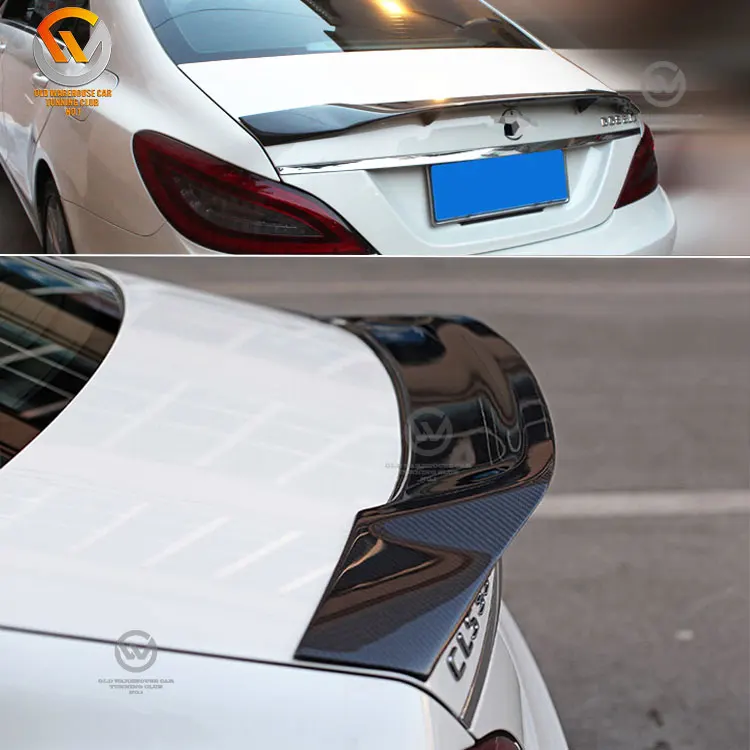 R Style Carbon Fiber Rear Spoilers for Mercedes-Benz CLS