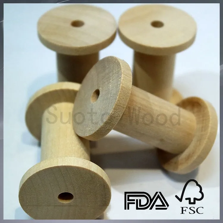 Custom Small Wooden Spool Empty Wooden Spool - Buy Empty Ribbon Spools ...
