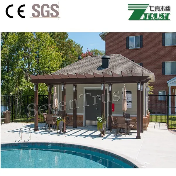 Eco Wooden Plastic Composite Wpc Gazebo / Pavilion - Buy Outdoor Gazebo ...