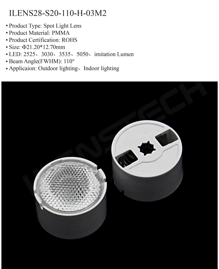 110 Degree Led Diffuser Lens Pmma Led Edge Light Lens For Panel Strips ...