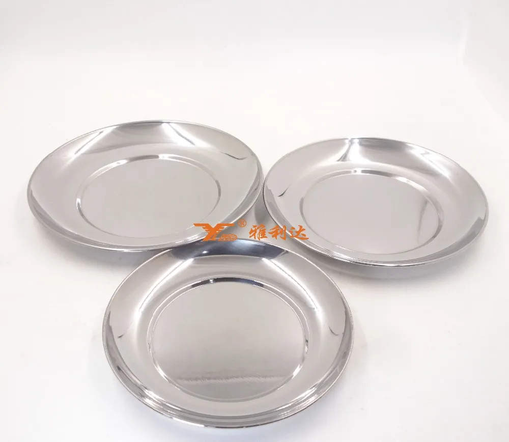 Cheap Wholesale Metal Dinner Plates Stainless Steel Dish For Sale - Buy ...