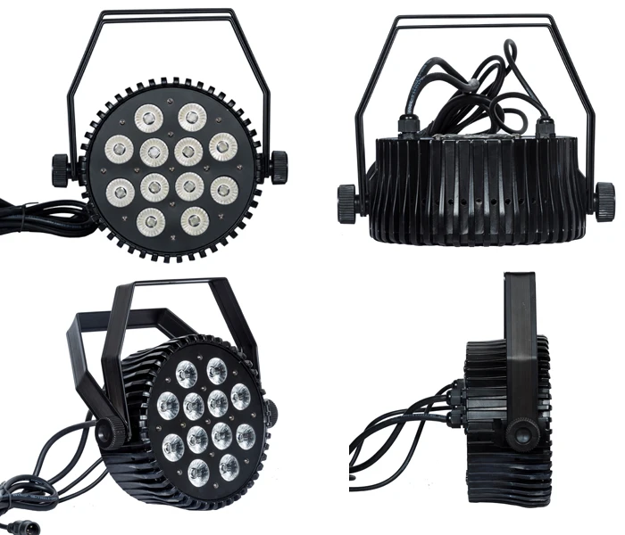 Led Par 64 Rgbaw Uv Dmx Stage Lighting 12 Pcs Flat Par Light 3in1,4in1 ...
