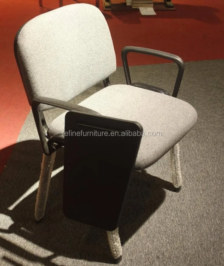 Modern Fabric Stackable Training Chair With Writing Tablet For College ...