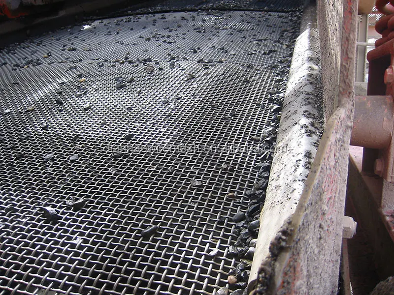 Sand Gravel Crusher Hooked Vibrating Sieve Screen Crimped Wire Mesh ...