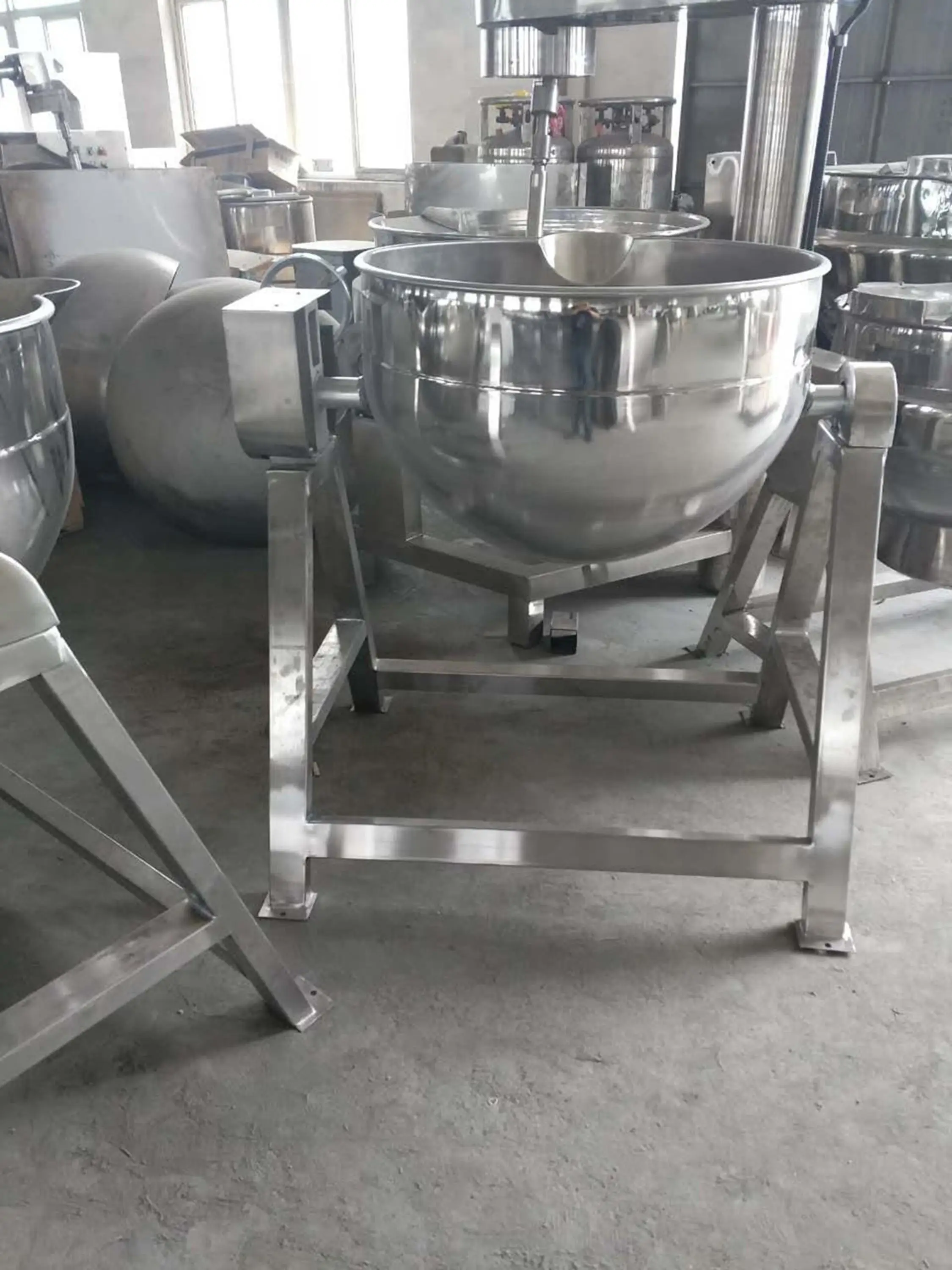 Tilting Jacketed Kettle Jacketed Cooking Pot Steam Tiltable Kettle ...