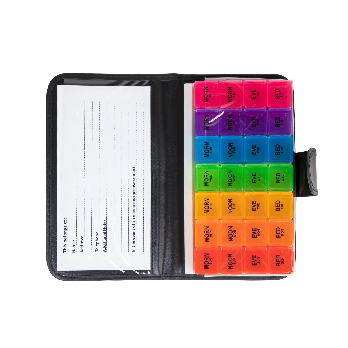 PU Note Monthly Reminder Pill Box Organizer For Purse| Alibaba.com