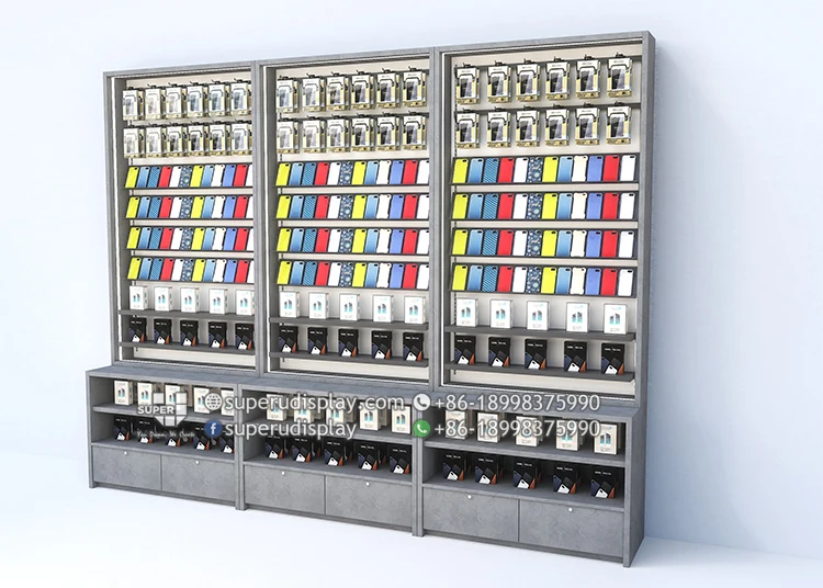 Metal Shelf Mobile Phone Accessories Rack Retail Cell Phone Case ...