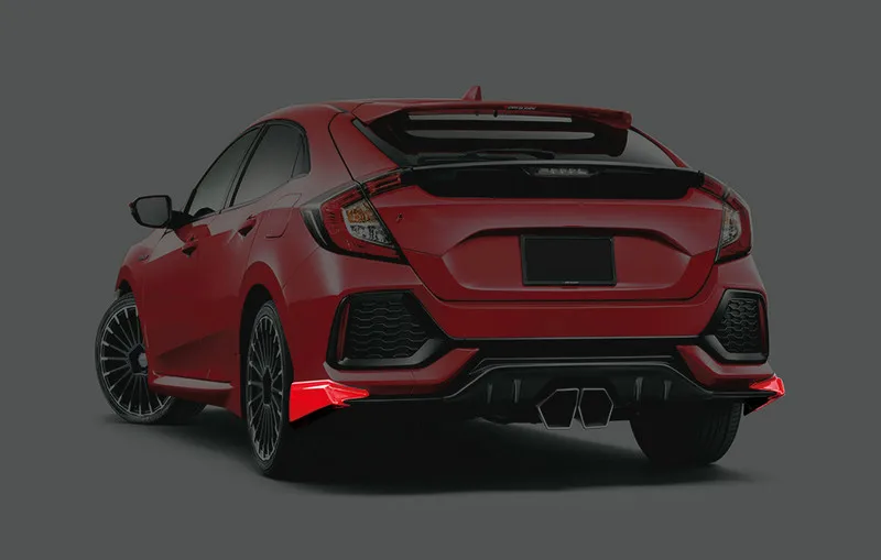 혼다 시빅 Fk7 Mugen Fpr 유리 섬유 후면 범퍼 스t - Buy Rear Bumper Lip Spat For Honda ...