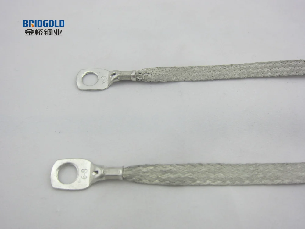 Tinned Plated Flexible Connector Flat Braid Ground Cable - Buy Flat ...