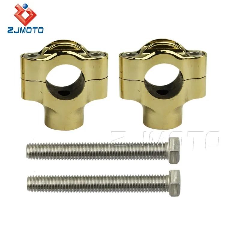 Old School Finned Solid Brass Risers Harley Bobber Chopper Springer 1 ...