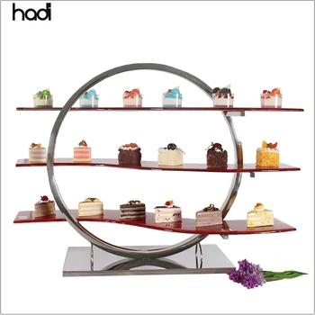 Royal Catering Decoration Restaurant Food Display Snack / 3 Tier Food ...