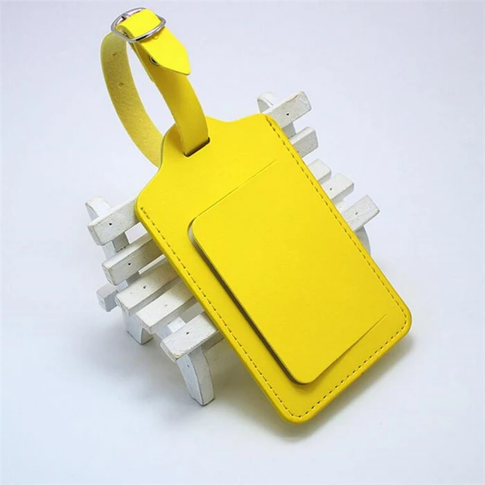 Bulk Colorful Blank Travel Airplane Plain PU Leather Luggage Tag Custom ...