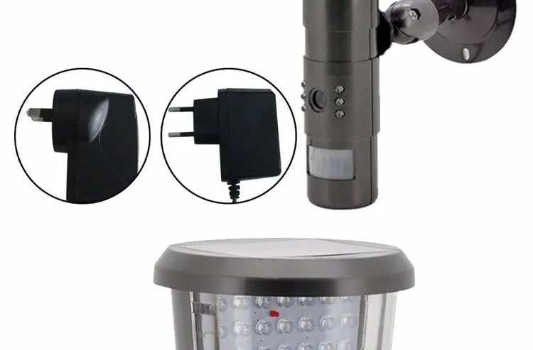 Solar Powered Led Garden Spy Hidden Light Dvr Security Camera Outdoor ...