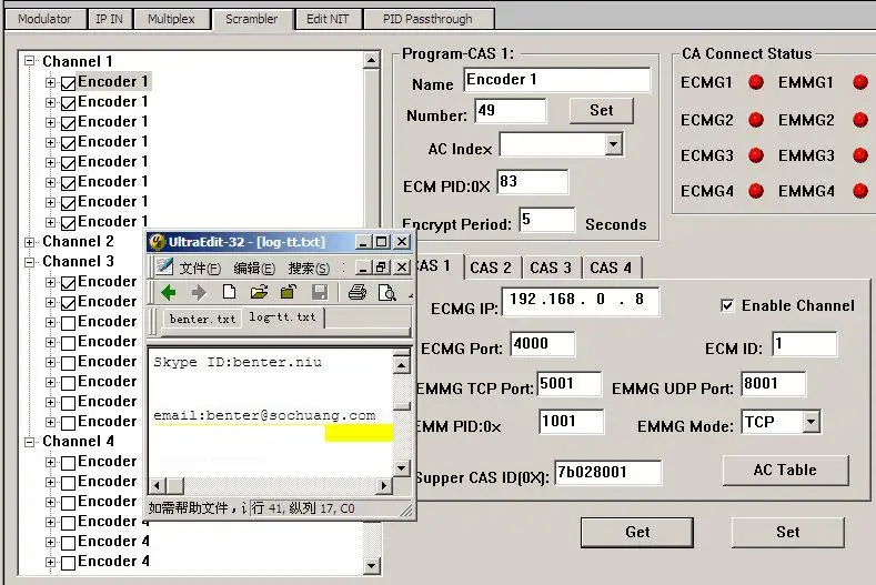IP to Edge QAM Modulator RF Converter - 64 TS IP In, 4 RF Out