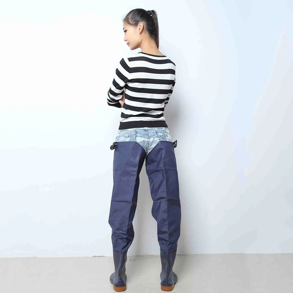 Waterproof And Breathable Pvc Knee High Thigh Rubber Waders - Buy Thigh ...
