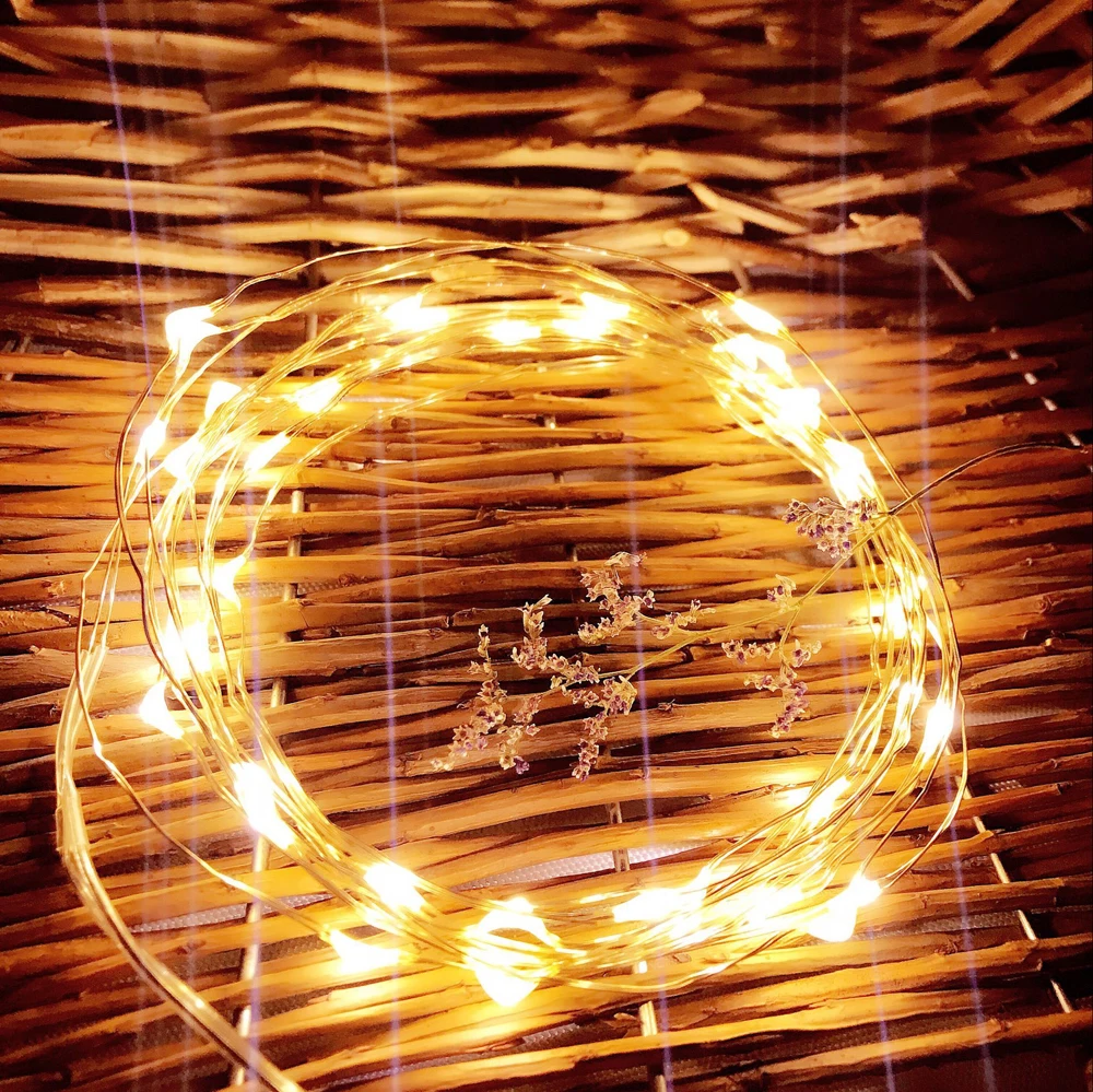 태양 전원 야외 방수 100 Led 구리 와이어 문자열 조명 Buy 구리 조명 Led 구리 와이어 문자열 조명 구리 와이어