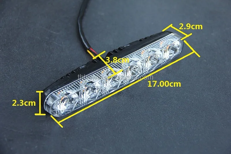 DRL Universal 18W 6SMD Car Led Daytime Running Light Dual Color White ...