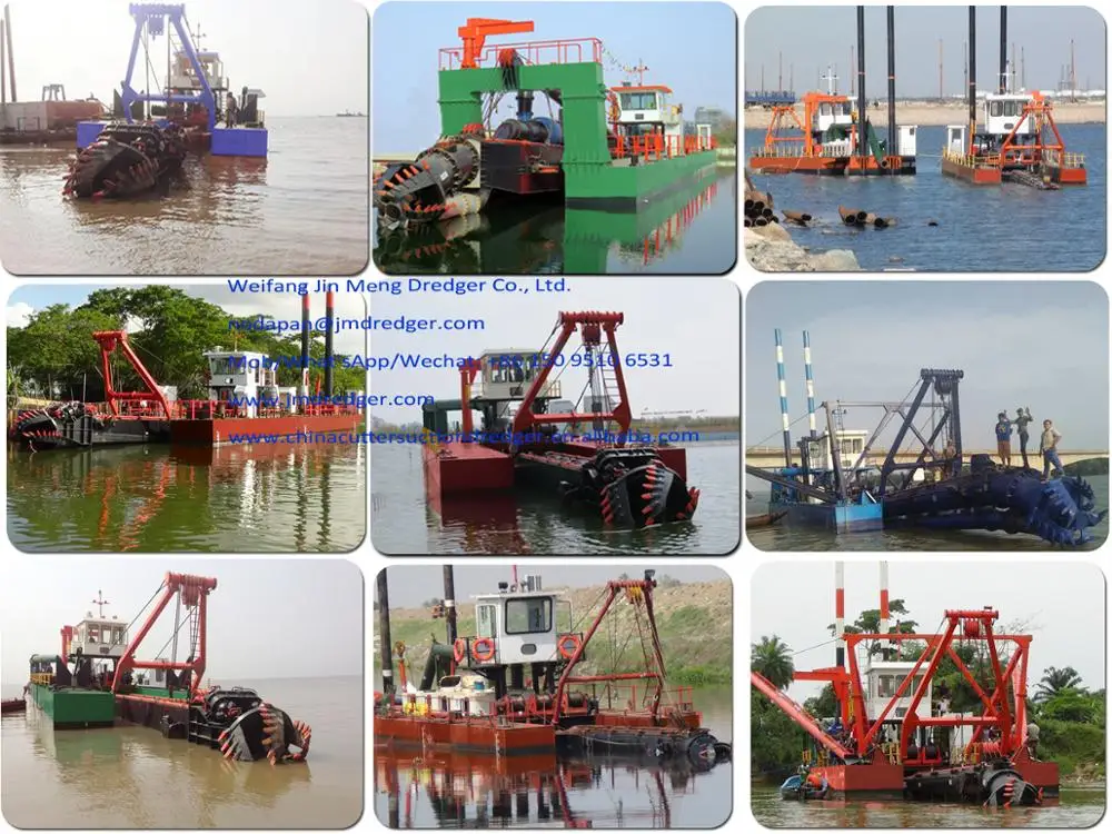 18 Inch 600 Cbm/h China Mini River Sand Suction Dredger With Cutter ...