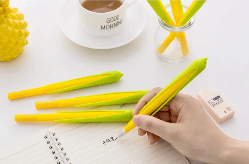 Trusbest Novelty Design Corn Shape Pen - Erasable Gel Ink