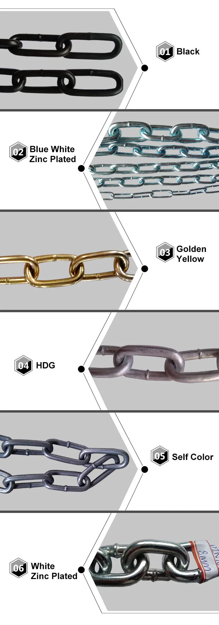 6mm 8mm 10mm 12mm Alloy Steel Din766 Hot Dip Galvanized Chain - Buy Hot ...