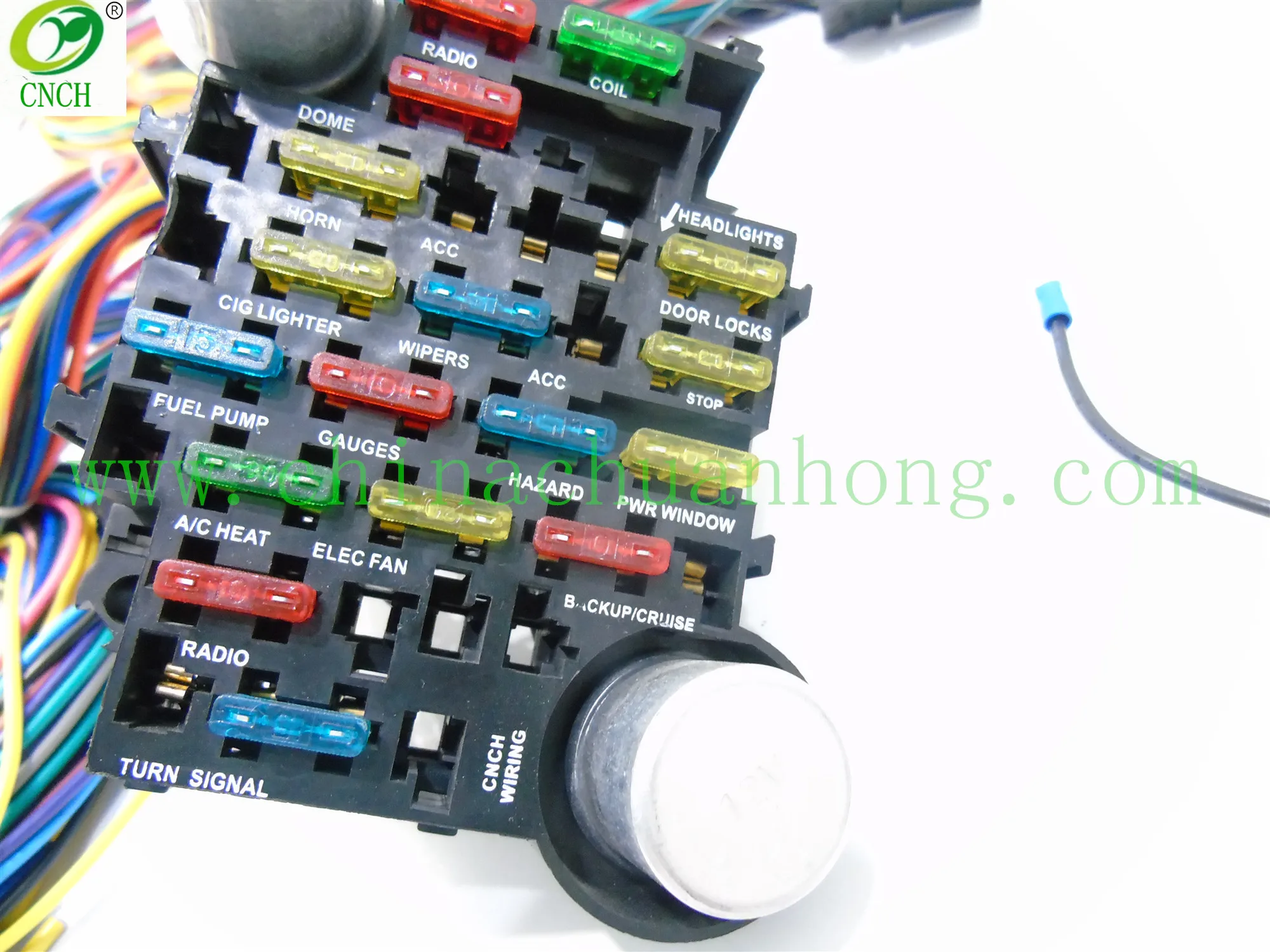 21 Circuit Universal Wire Harness Braided Wire Shield 21 Fuse 12v ...