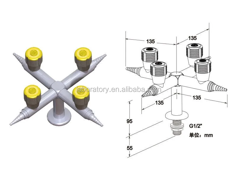 Single Way Lab Fittings Gas Tap/outlet - Buy Lab Fittings,Lab Gas Tap ...