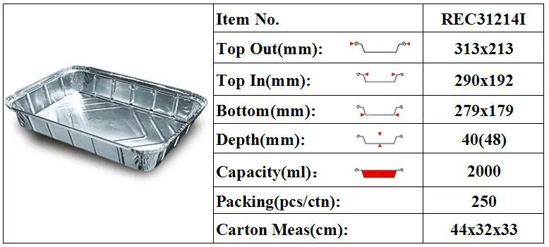 Foil Baking Pans Sizes