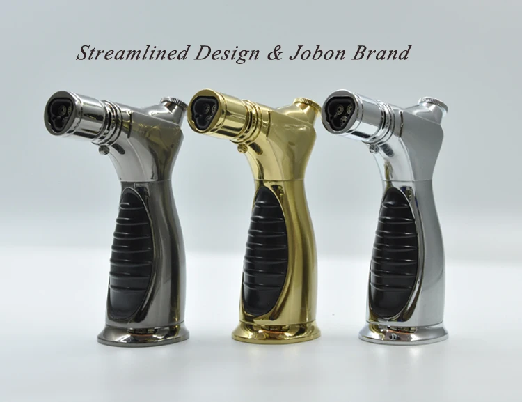 Jobon Brand Triple Flame Jet Lighter - Customizable & Refillable