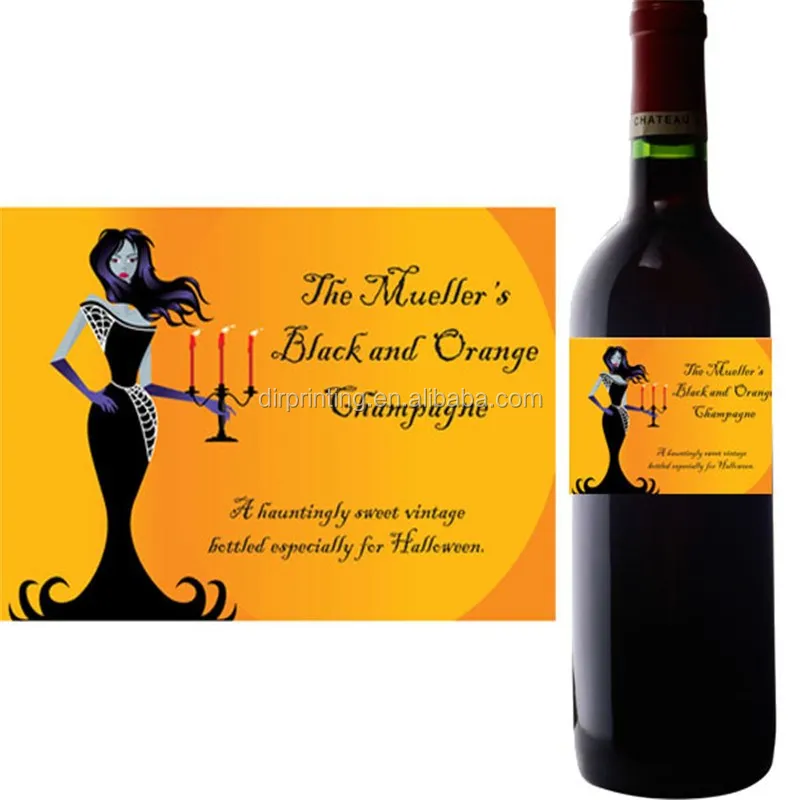 Custom Gold Foil Wine Label,Wine Bottle Label Paper Size Printing ...