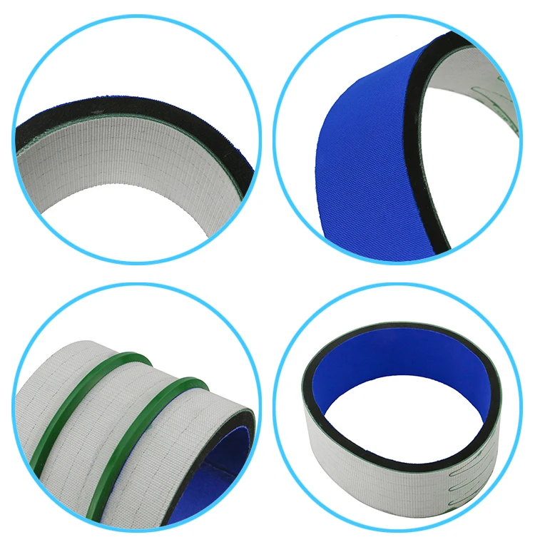 Blue Plastic Conveyor Belts with Sponge for Labelling Machine