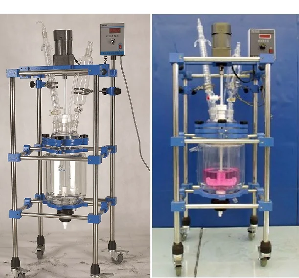 50l High Quality Jacketed Glass Reactor For Biological Pharmacy 100l ...