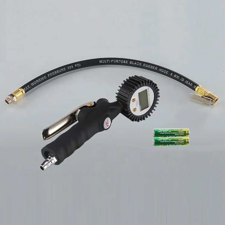 Digital Tire/tyre Inflator Gauge Pistol Grip Inflator With Pressure ...