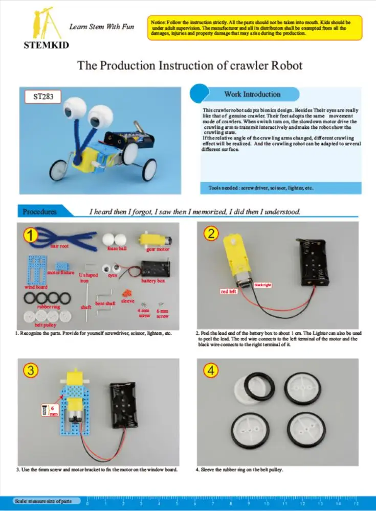 STEMKID Crawler Robot Kit - Fun & Educational DIY Toy
