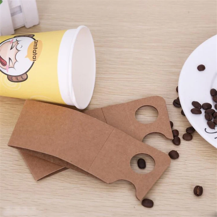 Disposable Corrugated Cardboard Cup Sleeve with Handle