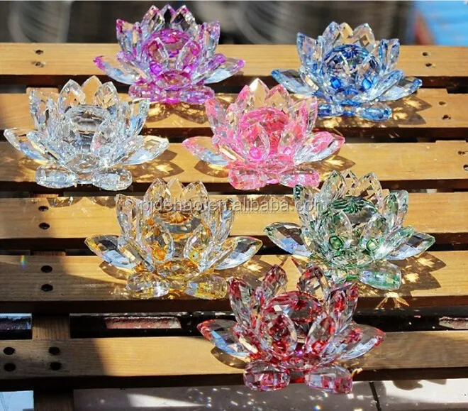 Yiwu New Fashion Design Lotus Flower Crystal Showpieces - Buy Crystal ...