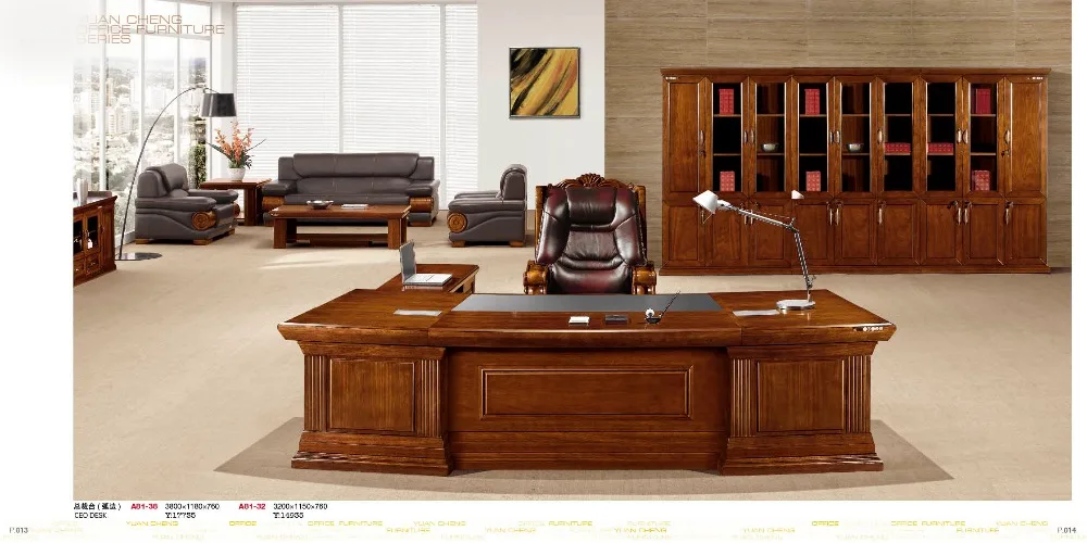 High Quality Hdf Wood Executive Table Luxury Office Furniture Desk ...