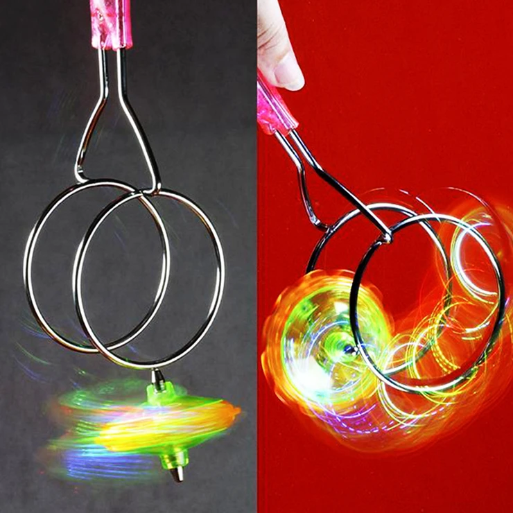 Light-up Gyro Wheel Rail Twirler Spinning Led Flashing Magnetic Gyro ...