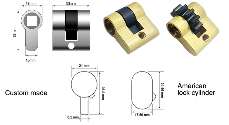 Smart Electronic Euro Cylinder Lock Electric Digital Adjustable ...