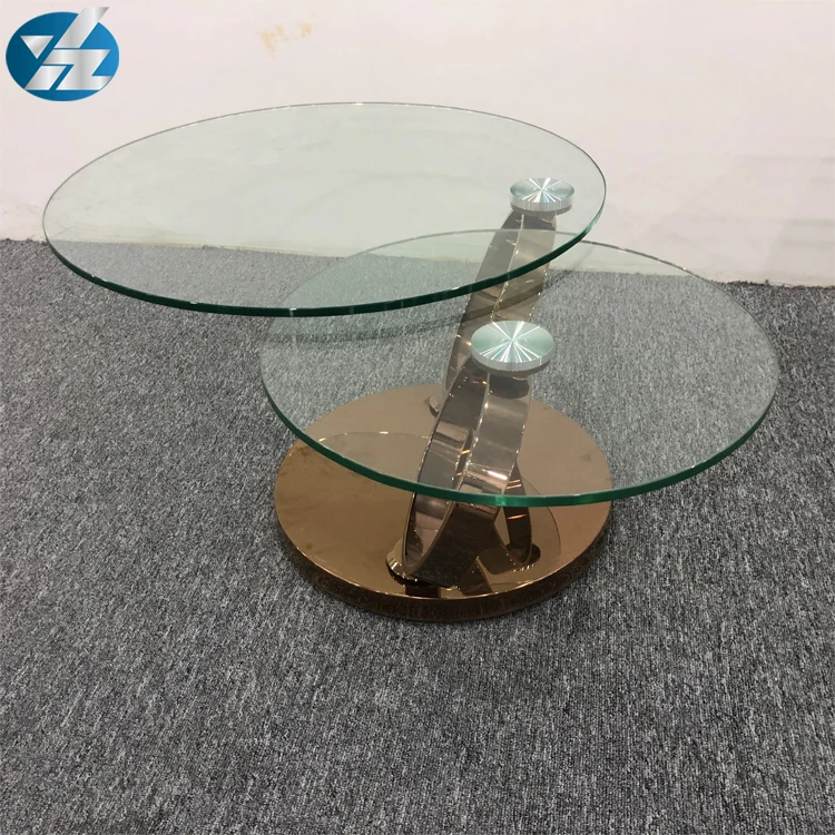Golden Stainless Steel Rotating Coffee Table - Buy Coffee Table ...