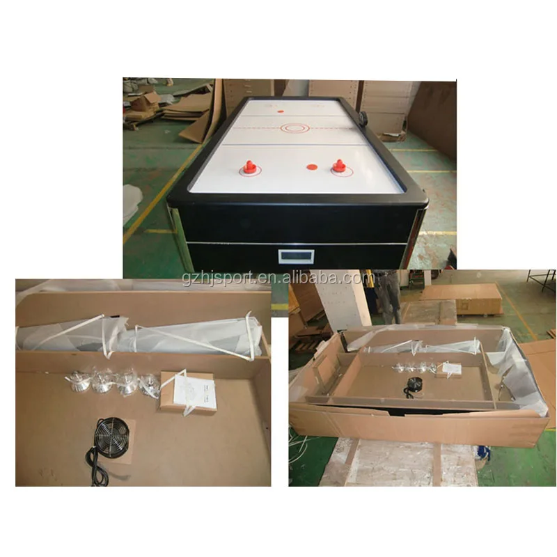 84 Inch Red PVC Color Air Powered Push Hockey Table, Durable Electronic ...
