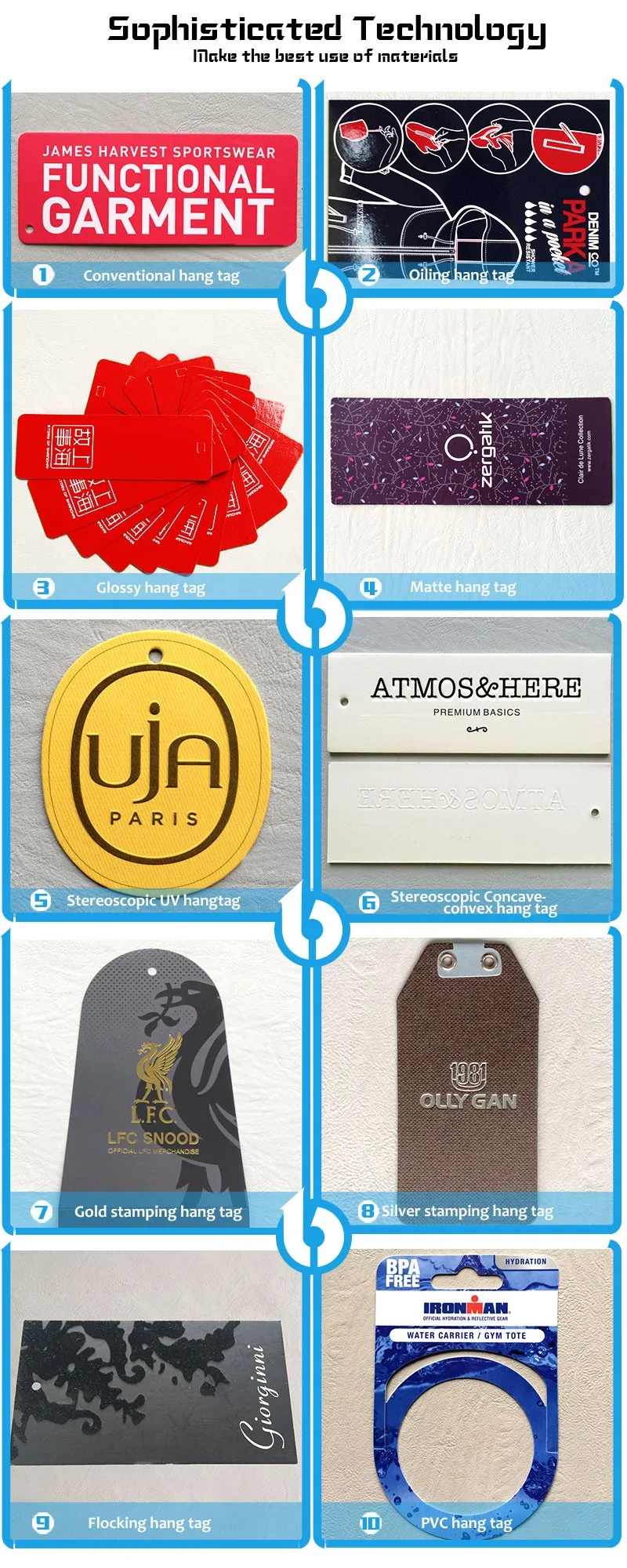 China Hang Tag Printing Factory Supply Sets Of Hangtag With Uv ...