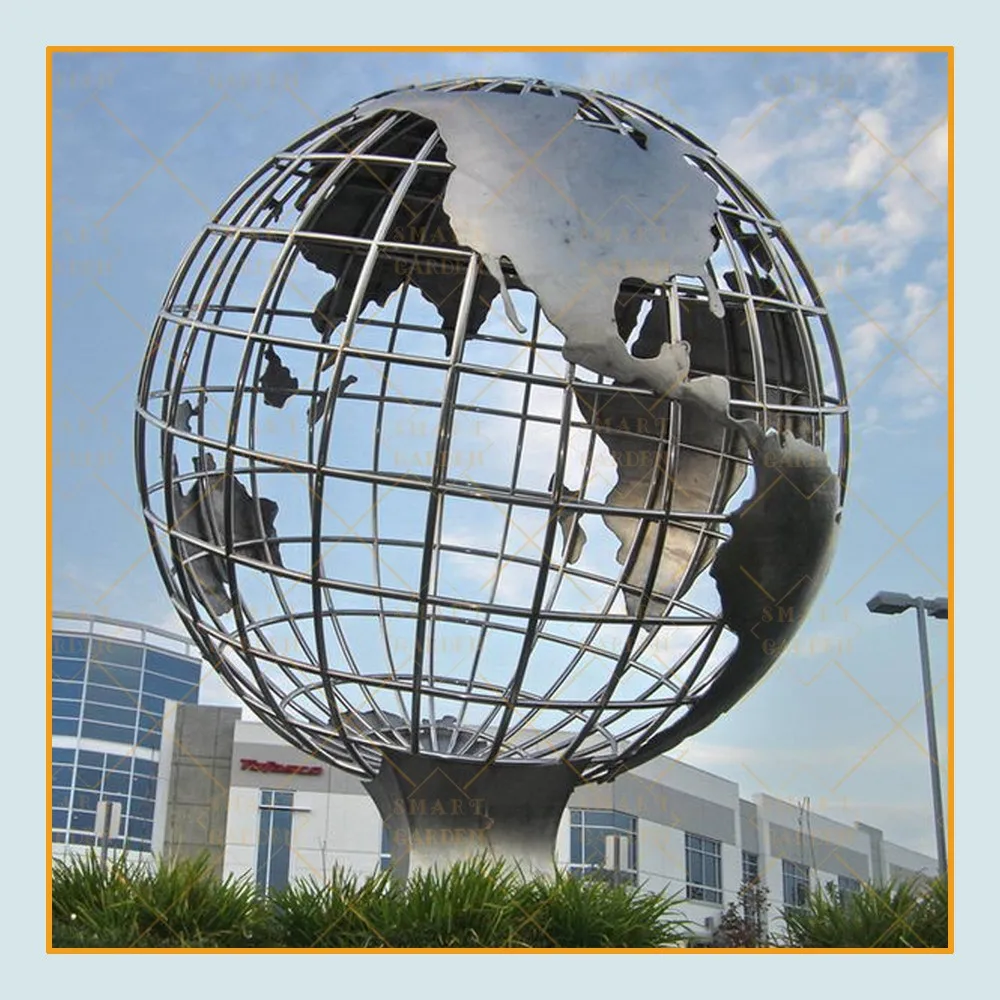 Custom Metal Sphere Commercial Large Stainless Steel Outdoor World ...