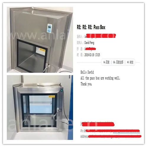 Pass Box with Conveyor Line - Efficient Material Transfer