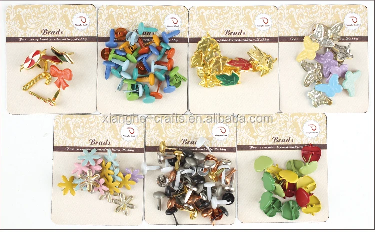 DIY Metal Craft Scrapbooking Brads - Mini Brads for Crafts