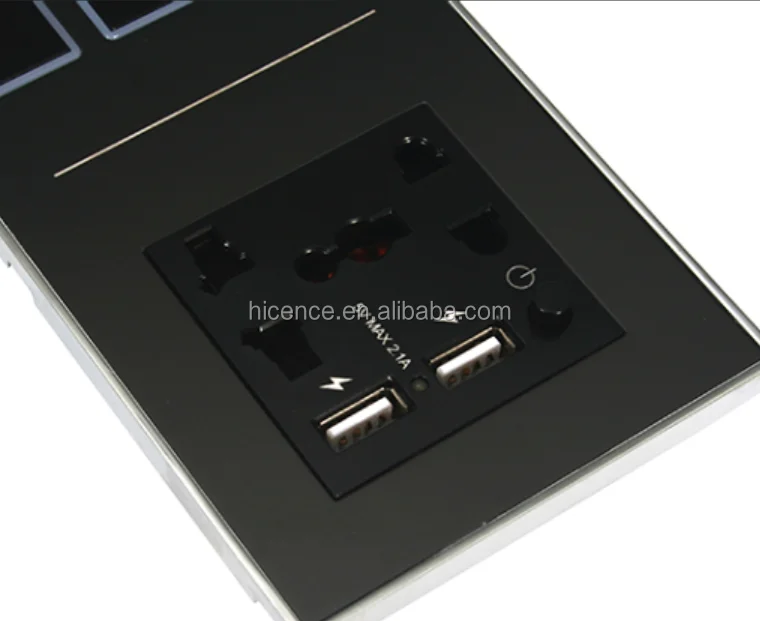 Light Switch with Socket - Bedside Control Panel for Hotels