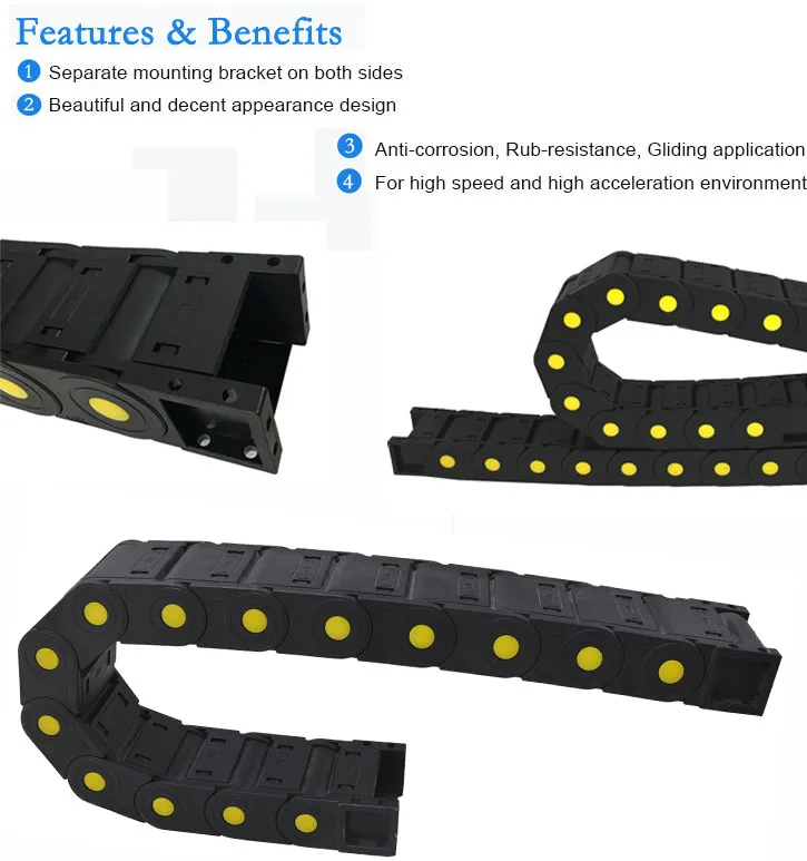 Plastic Conductive Cable Wire Carrier Drag Chain Energy Chain Cable Tray